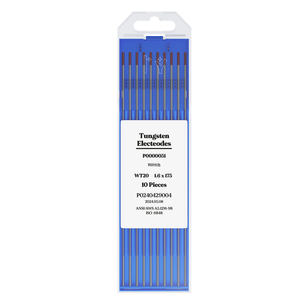 Tungsten electrode WT20 1.6mm*175mm (red head), 10 pieces per box ...