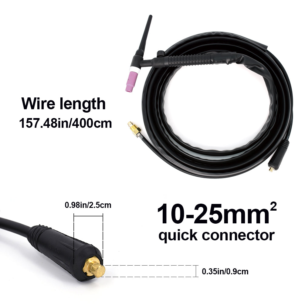 WP17V TIG Welding Torch 4M Welder Torch 140A 150-Amp Air Cooled TIG We ...